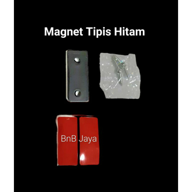 Jual Magnet TIPIS warna : Black / Hitam (Magnit Penahan Pintu/Lemari ...