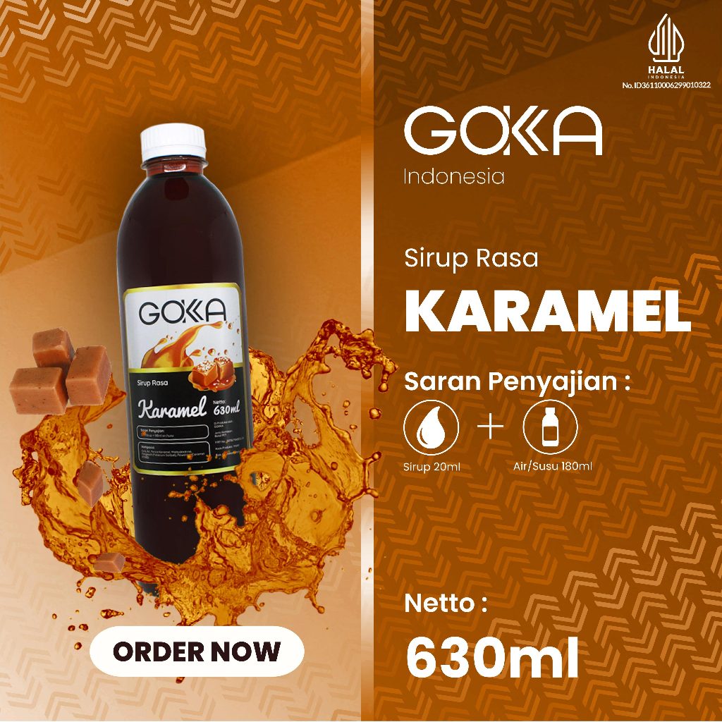 Jual Karamel Syrup / Minuman Sirup Gokka Rasa Karamel 630ml | Shopee ...