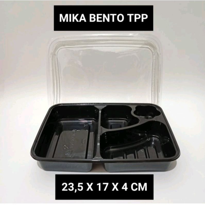Jual Mika Bento Sekat 4 TPP/ Oripack/ Mika Bento Bintang/ Box Bento PET ...