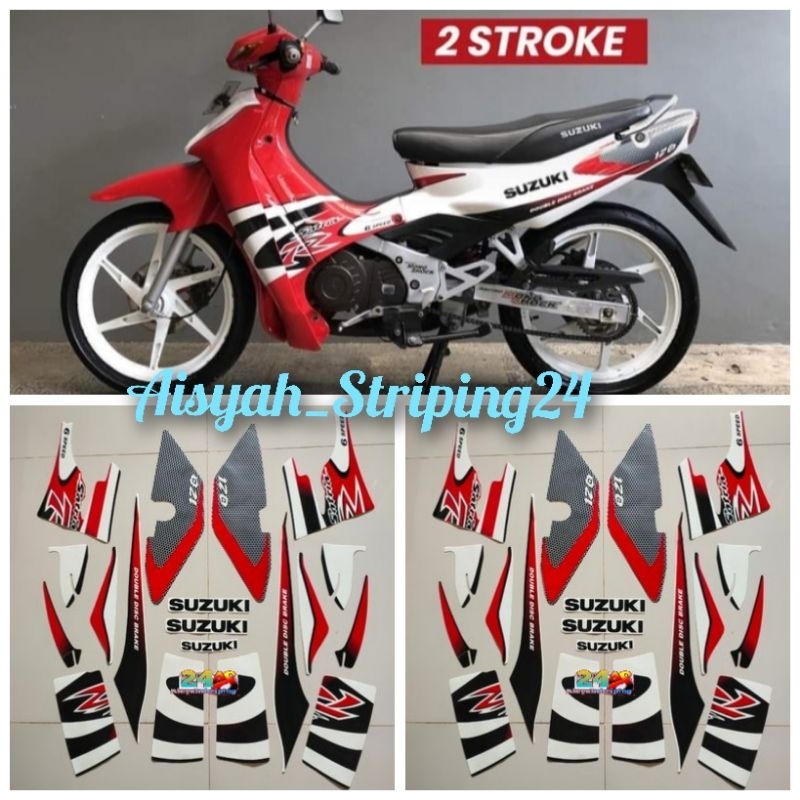 Jual STIKER STRIPING LIS LES BODY SUZUKI SATRIA R TAHUN 2002 PUTIH ...