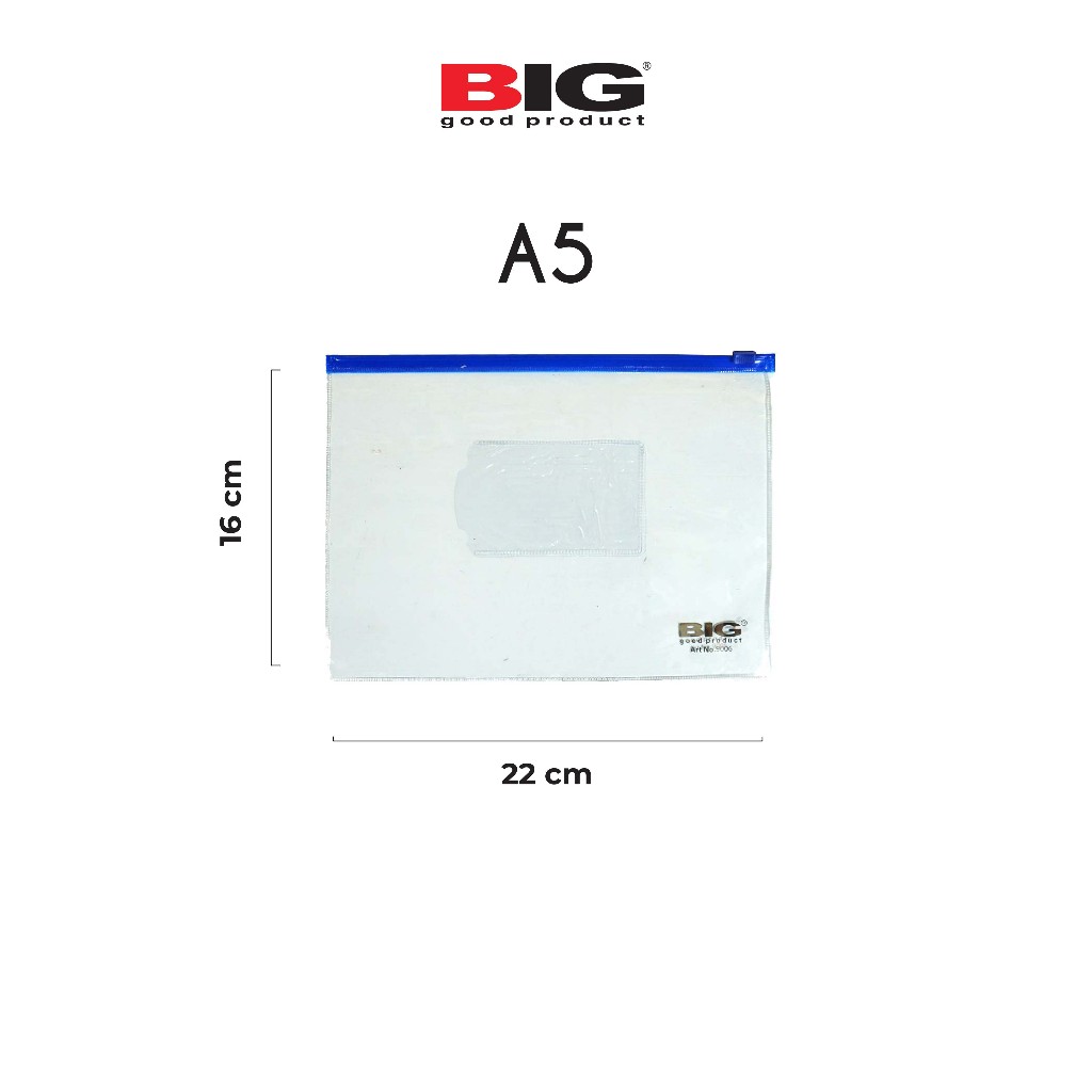 Jual Pocket File Zipper Folder File Plastik Transparan Name Tag BIG PO ...