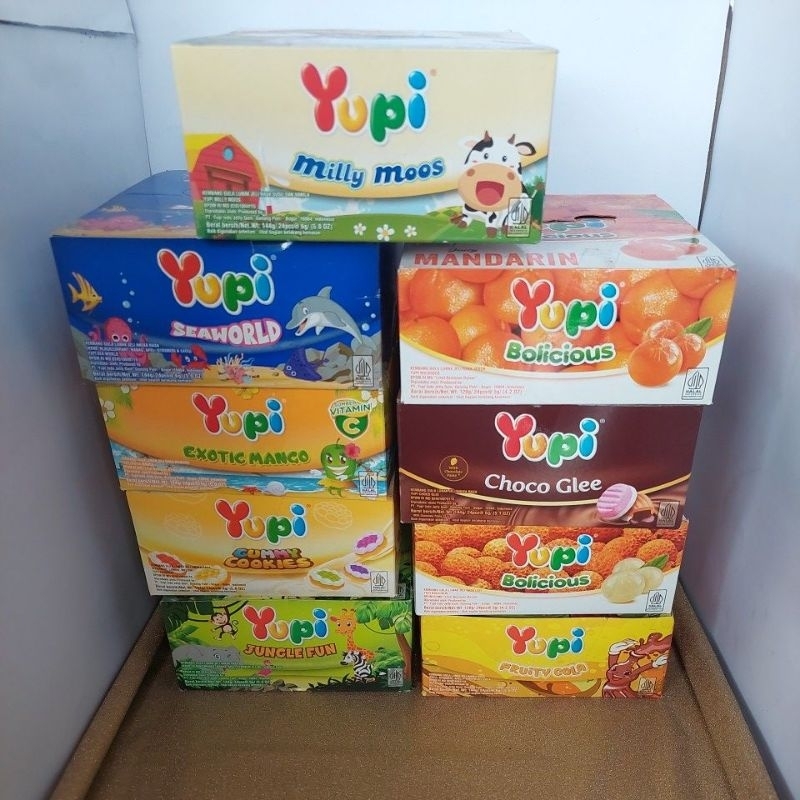 Jual Yupi Bolicious Dino land Milly Moos Seaworld Gummy Cookies Choco ...