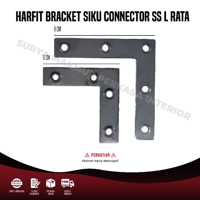 Jual Plat Siku L Segitiga / Frame Siku L / Plat Siku Connector L ...