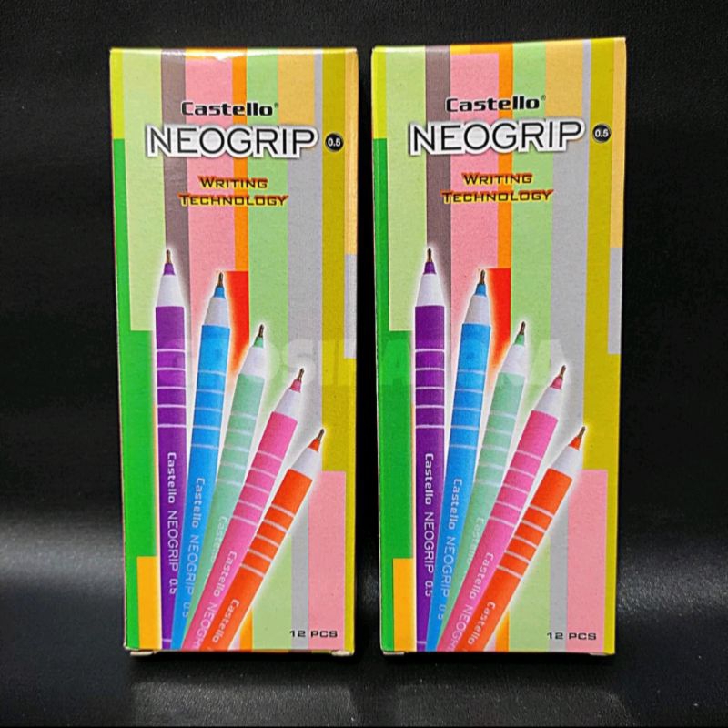 Jual BULPEN STANDARD CASTELLO NEOGRIP 0.5mm 1 PACK ISI 12 PCS | Shopee ...