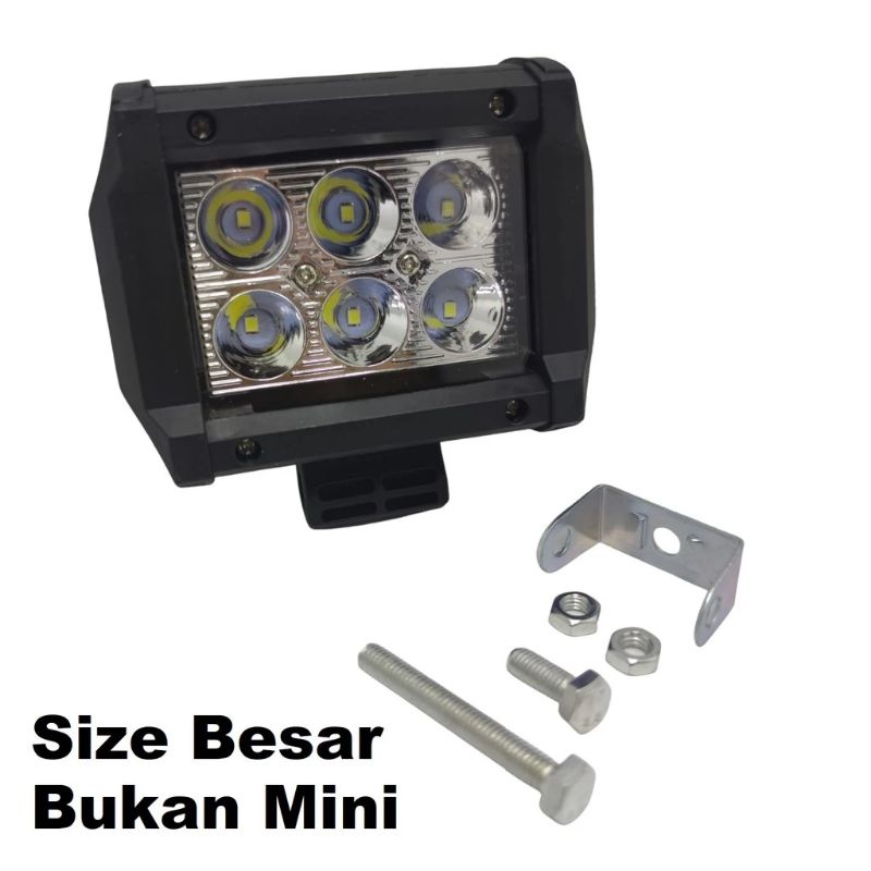 Jual Lampu Tembak Sorot LED Bar CWL 6 Titik Mata Mobil Motor 18W 12V Worklight 2 Susun | Shopee ...
