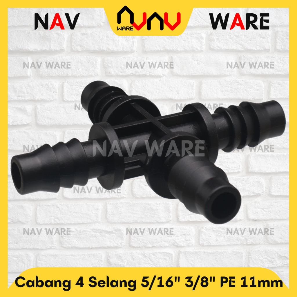 Jual Sambungan Selang Air Cabang 4 Untuk Selang Ukuran 5/16" 3/8" PE 8 ...