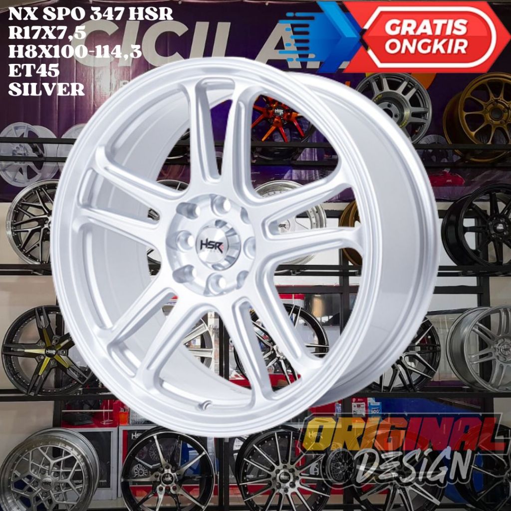 Jual Velg Mobil Ring 17 HSR NX SPO R17 Untuk Alvez , Confero , Livina , Xenia | Shopee Indonesia