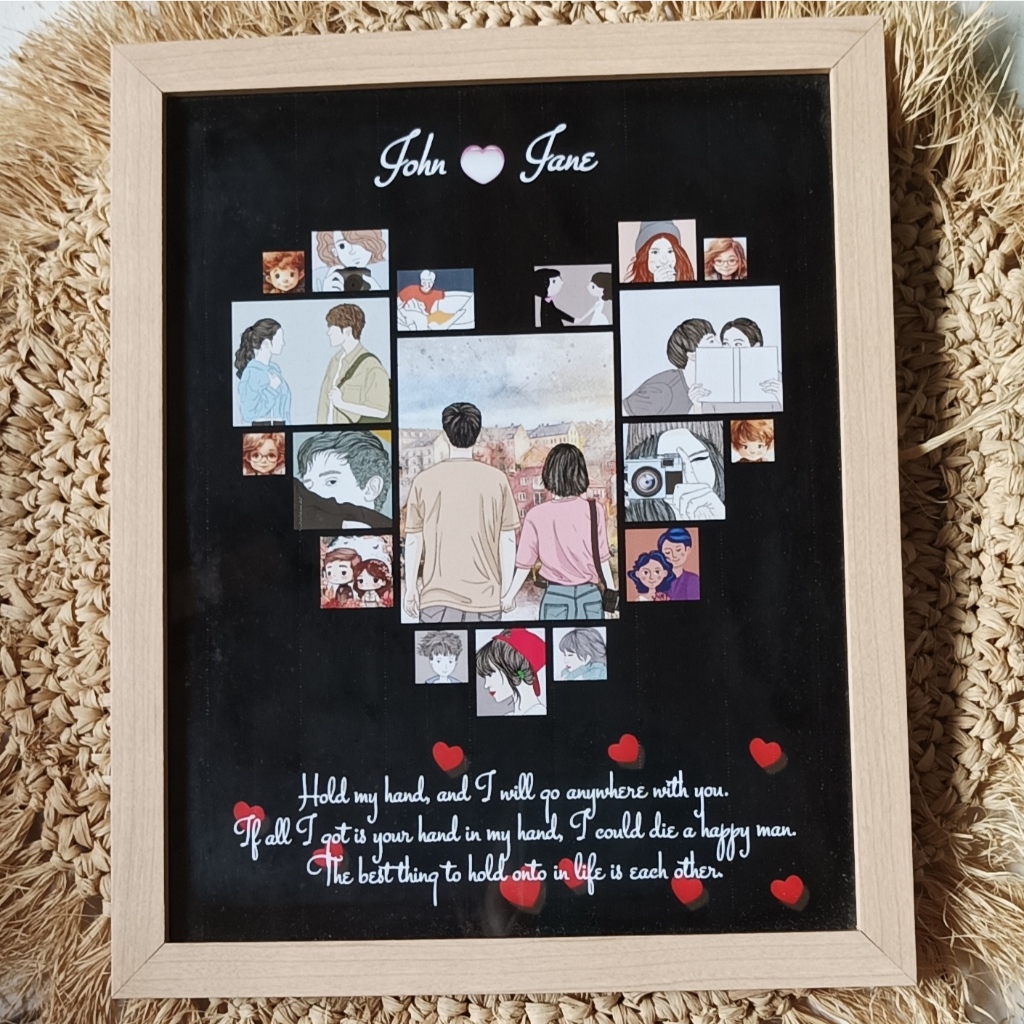 Jual Kado Desain Custom Foto Kolase Frame 10R Pernikahan/Wisuda/Ulang ...