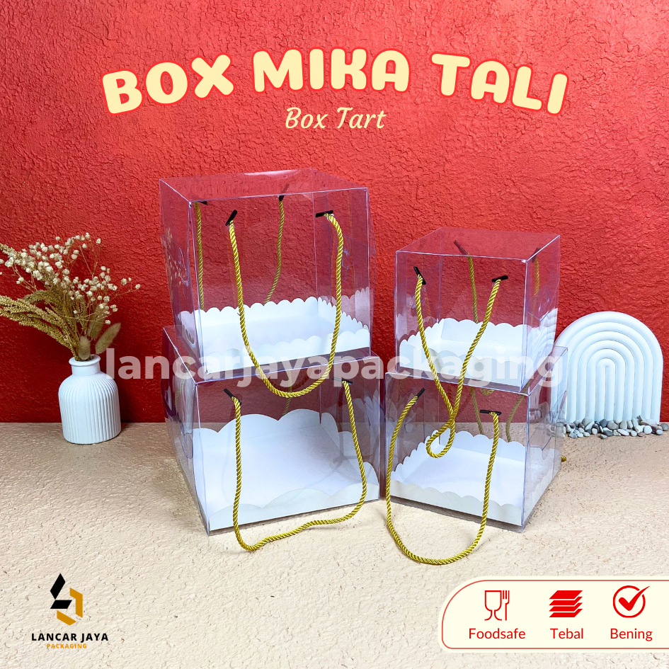 Jual Box Mika Tali Transparan Dos Kue Tart Bento Cake Chiffon Pudding ...