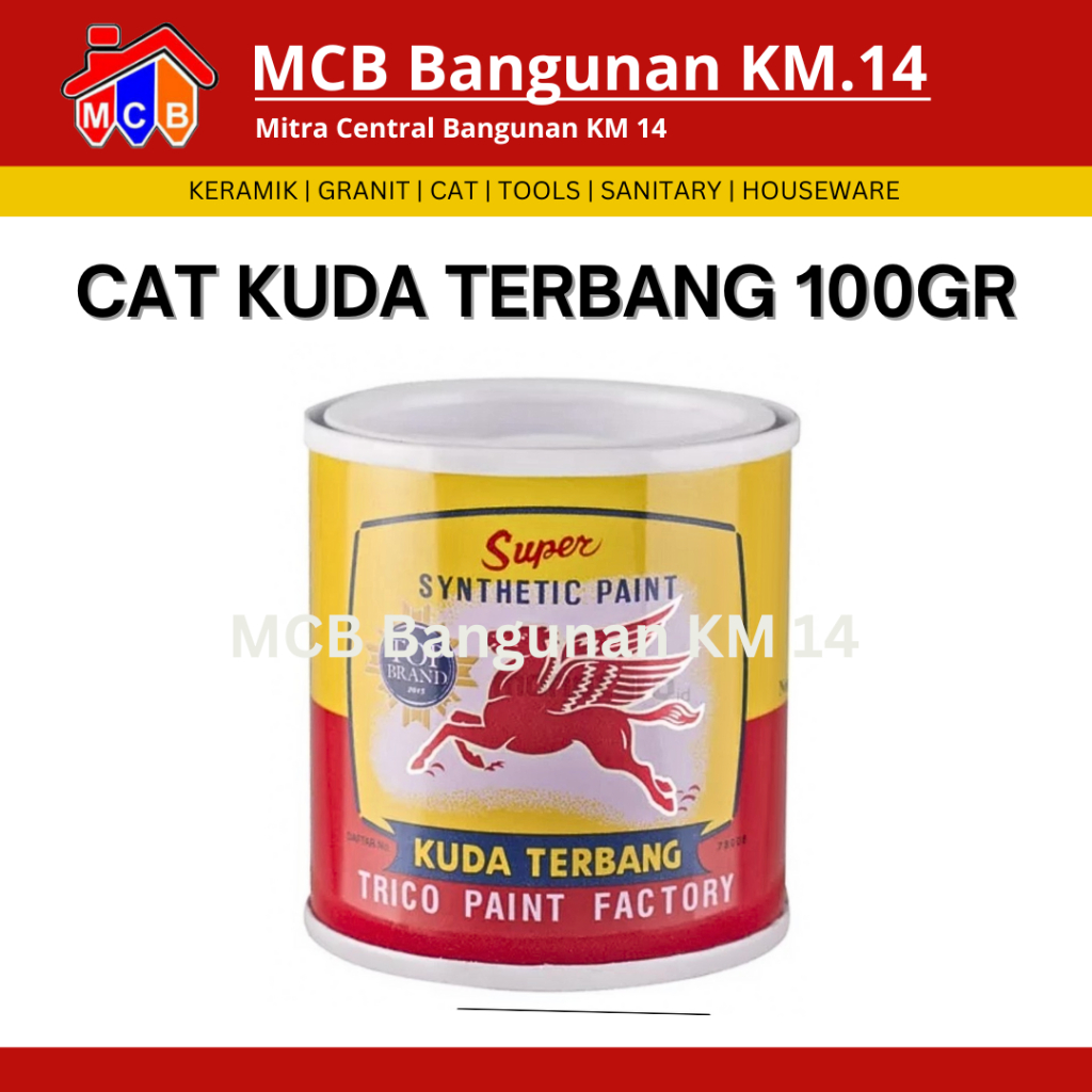 Jual Cat Kayu Besi Kuda Terbang 0,1 L / Cat minyak kuda terbang / cat ...