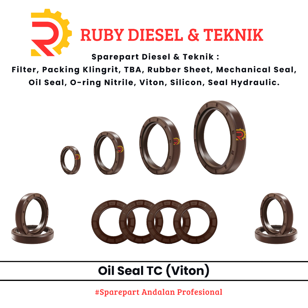 Jual Oil Seal TC Viton 90 120 13 - Oli Sil TC FKM 90x120x13 - Vitton TC ...