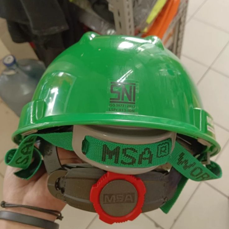 Jual Produk Keren Helm Proyek MSA lokal SNI V-grad/ safety Helmet MSA ...