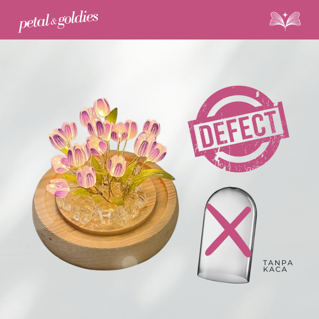 Jual DEFECT Tulip Glow Dome Lamp Petal & Goldies (TANPA TABUNG KACA ...