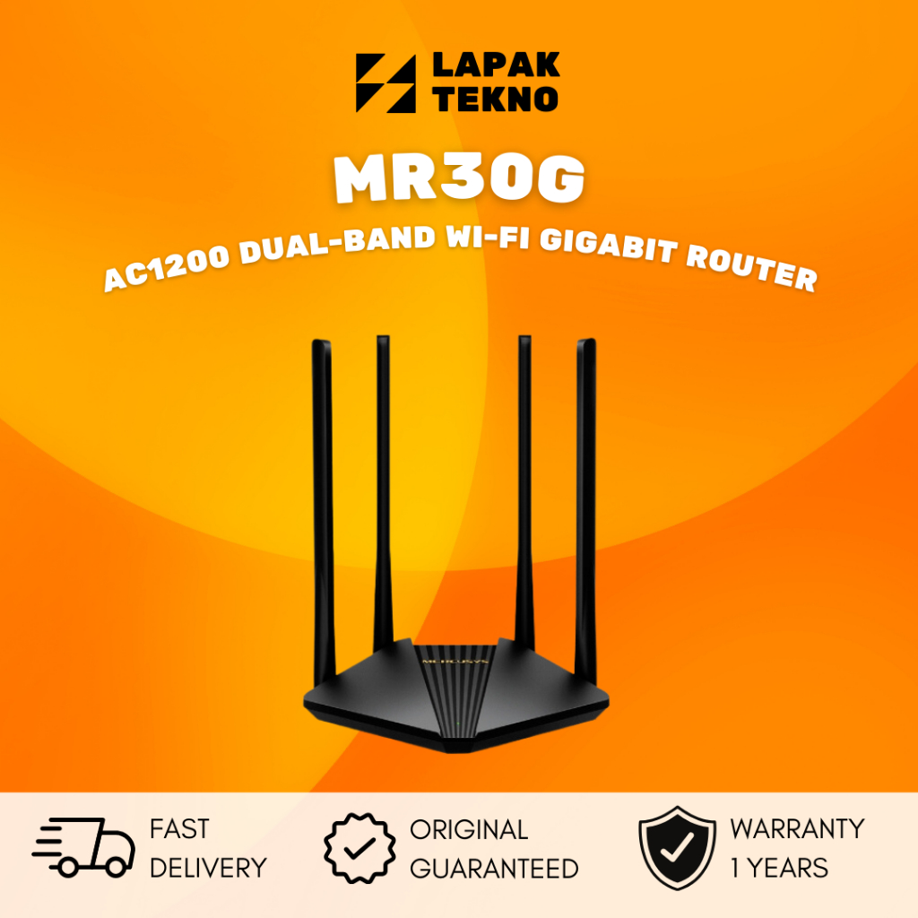 Jual MERCUSYS MR30G AC1200 WIRELESS DUAL BAND GIGABIT ROUTER | Shopee ...