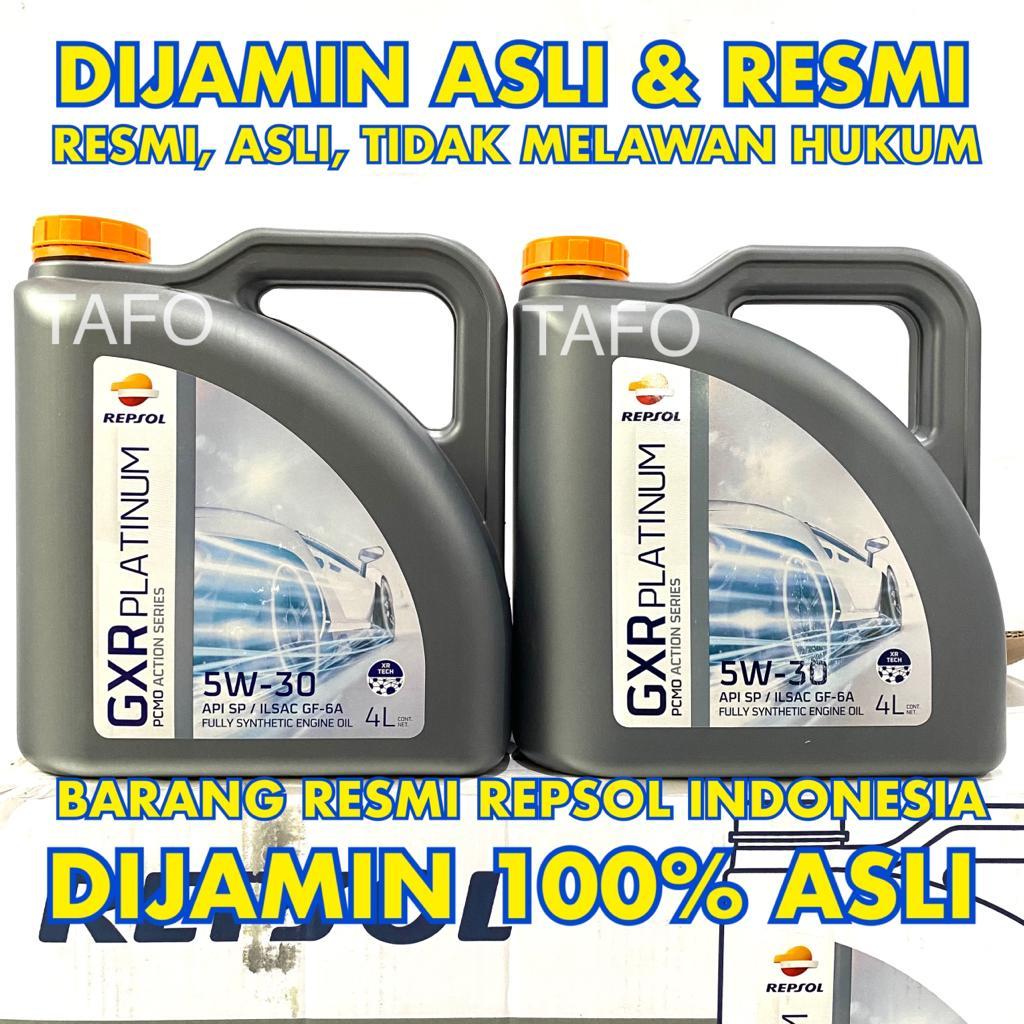 Jual REPSOL 5W-30 FULL SINTETIK GALON 4 LITER / OLI REPSOL GXR PLATINUM ...