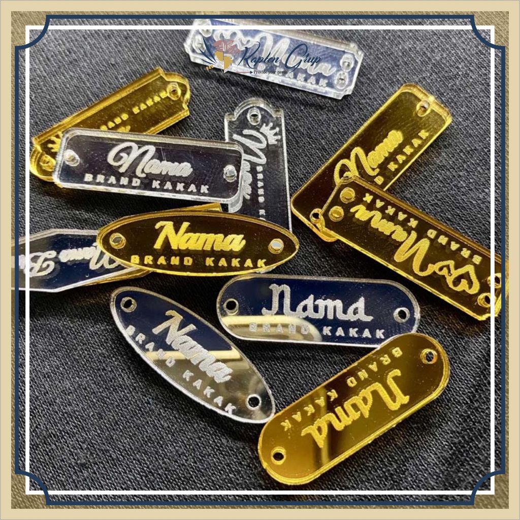 Jual GOLD-Label Akrilik | Label Produk Akrilik | Label Tas | Label ...