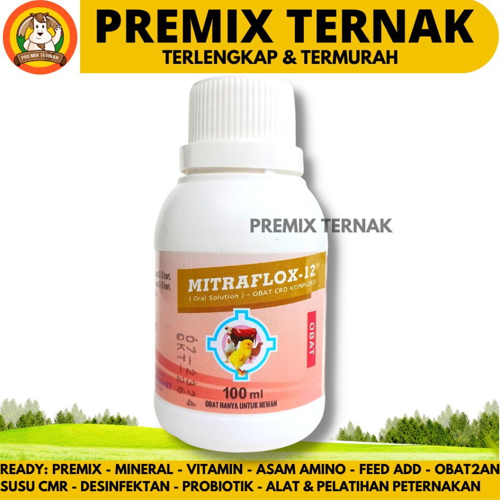 Jual MITRAFLOX 12 100ML ORAL - Obat CRD Complex Cholera Coryza Korisa ...