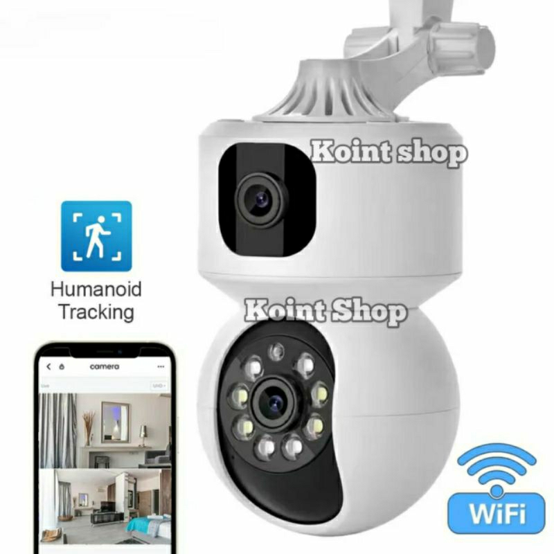 Jual IP Camera V380 Cctv Wifi 8MP+8MP=16MP Dual Lens 360 Derajat PTZ ...