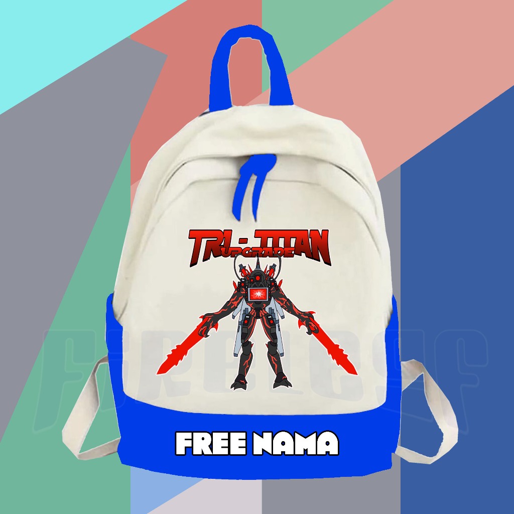 Jual TAS ANAK RANSEL TRI TITAN UPGRADE FREE NAMA | Shopee Indonesia