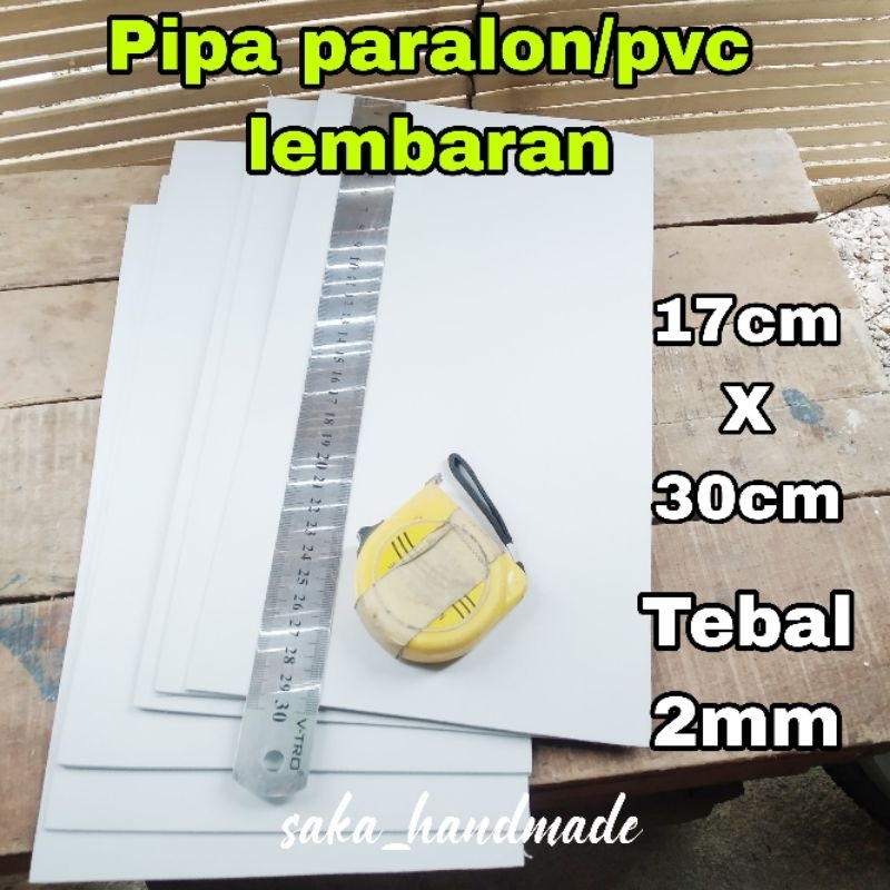 Jual PIPA PARALON/PVC LEMBARAN (17cm X 30cm) Tebal 2mm | Shopee Indonesia