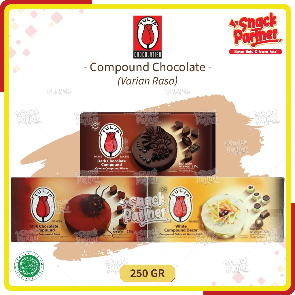 Jual Tulip Compound 250 Gr Chocolate Choco White Putih Milk Susu