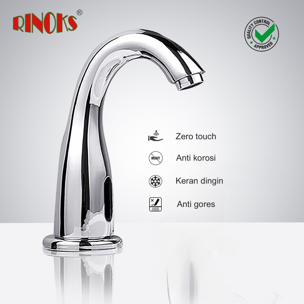 Jual Kran sensor otomatis RINOKS SD-502 basin tap DC Kran wastafel ...