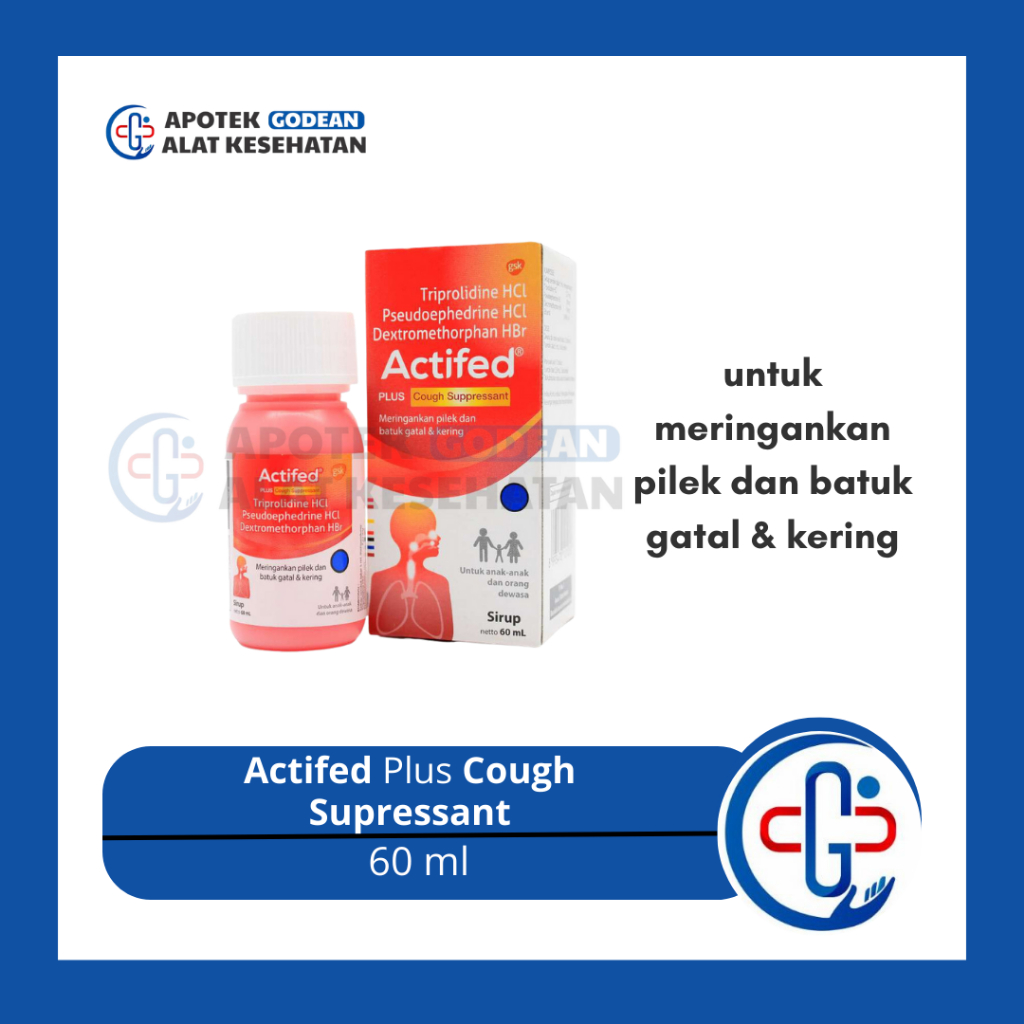Jual Actifed Sirup Merah 60 mL - Meringankan Pilek Batuk Gatal dan ...