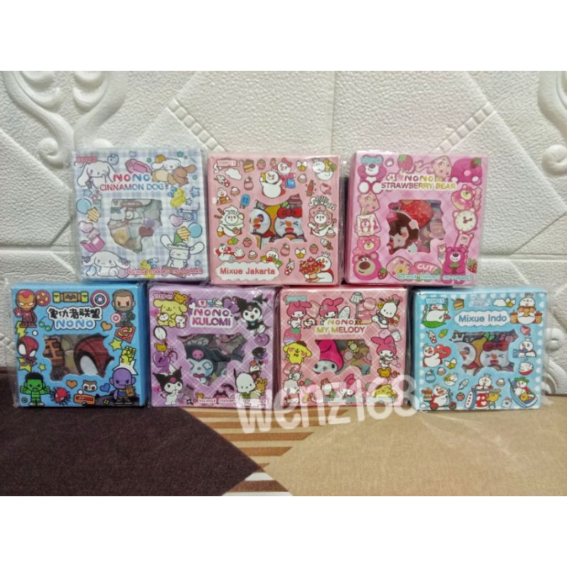 Jual Stiker Mini Box Isi 100 Karakter Kartun Lucu | Shopee Indonesia