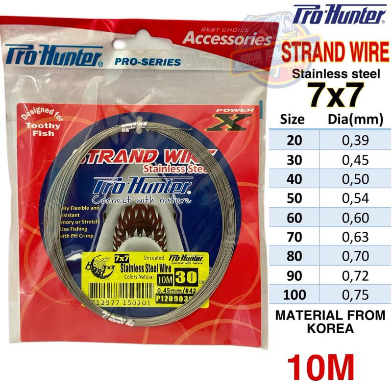 Jual Senar Seling Neklin Neckline Pro Hunter Strand Wire 7x7 10 Meter ...