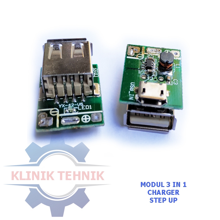 Jual Klinik Tehnik modul charger 3 in 1 charge baterai 3,7v Modul ...