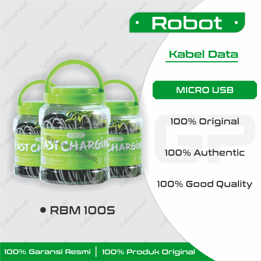 Jual Kabel Data ROBOT Micro USB - RBM100s (1TOPLES) | Shopee Indonesia