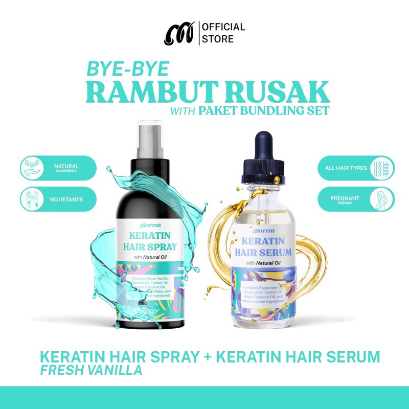 Jual Morrin Perawatan Rambut All in One - Paket Serum + Spray Mist ...