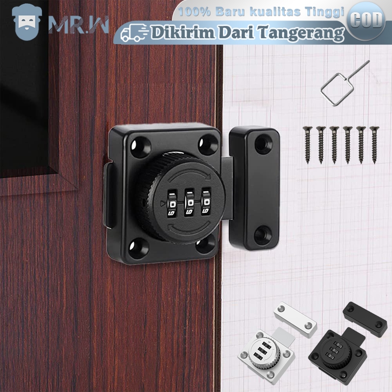Jual 1Set Kunci Kombinasi 3 Digit Dengan Baut Gerendel Slot Laci Kunci ...