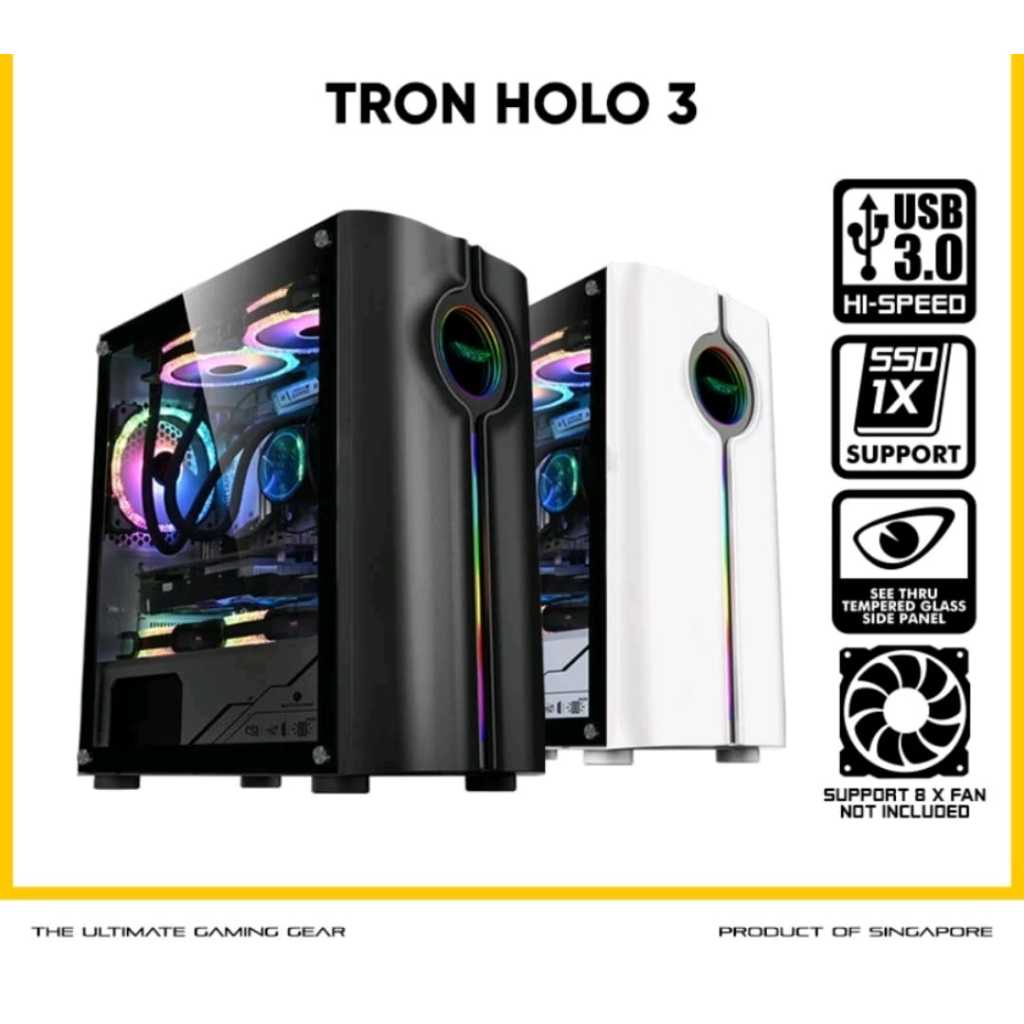 Jual CASING GAMING ARMAGEDDON TRON HOLO MATX | Shopee Indonesia