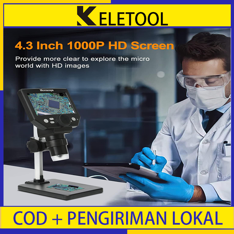 Jual G1000 Mikroskop Elektron Digital Layar LCD 10MP 1-1000X Microscope ...