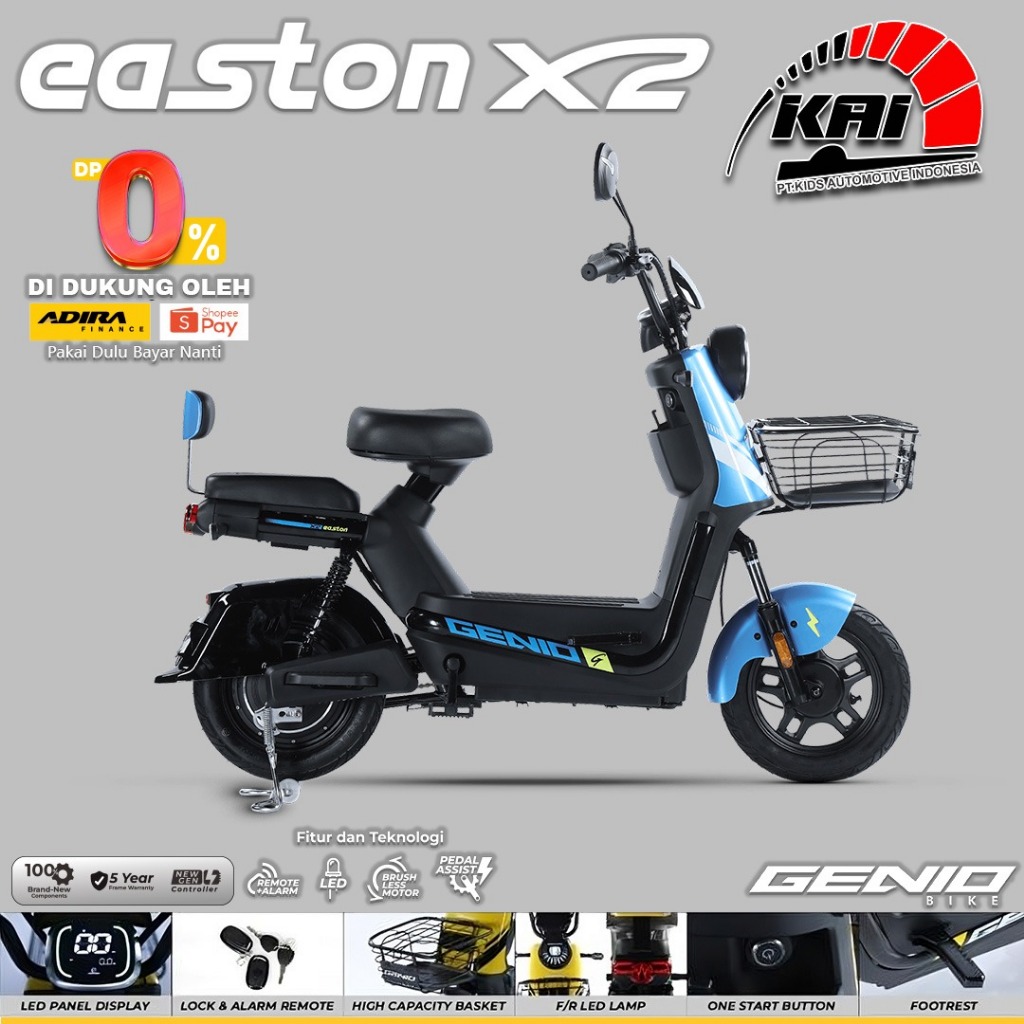 Jual Sepeda Listrik Genio Easton X2 by United Bike//Sepeda Listrik ... Jual Sepeda Listrik Genio Easton X2 by United Bike//Sepeda Listrik ...