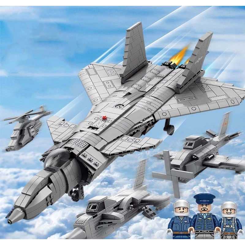 Jual COD Mainan Block Brick Besar 3D Puzzle Pesawat Tempur Mainan Block ...