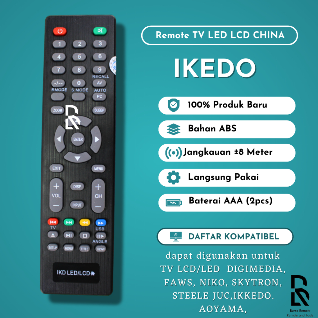 Jual Remot Remote TV IKEDO Digimedia Skytron Steele JUC Aoyama LCD LED ...