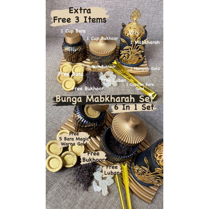 Jual BUNGA MABKHARAH SET 6in1 /Mabkhara Set Arab /mabkhara aesthetic ...