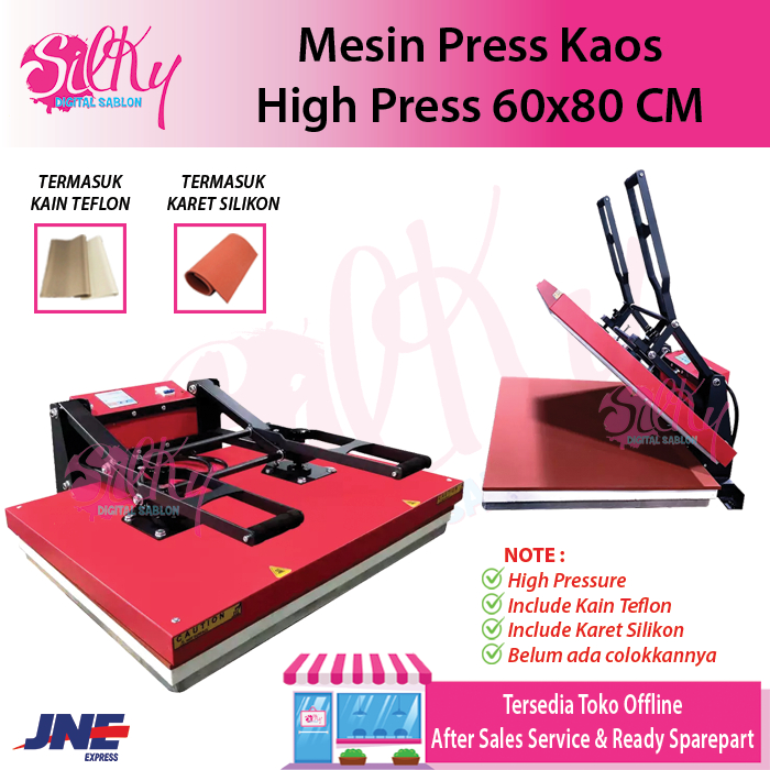 Jual Mesin Press Kaos 60x80 / Mesin Press Kaos High Pressure 60x80 | Sablon DTF | Sablon ...