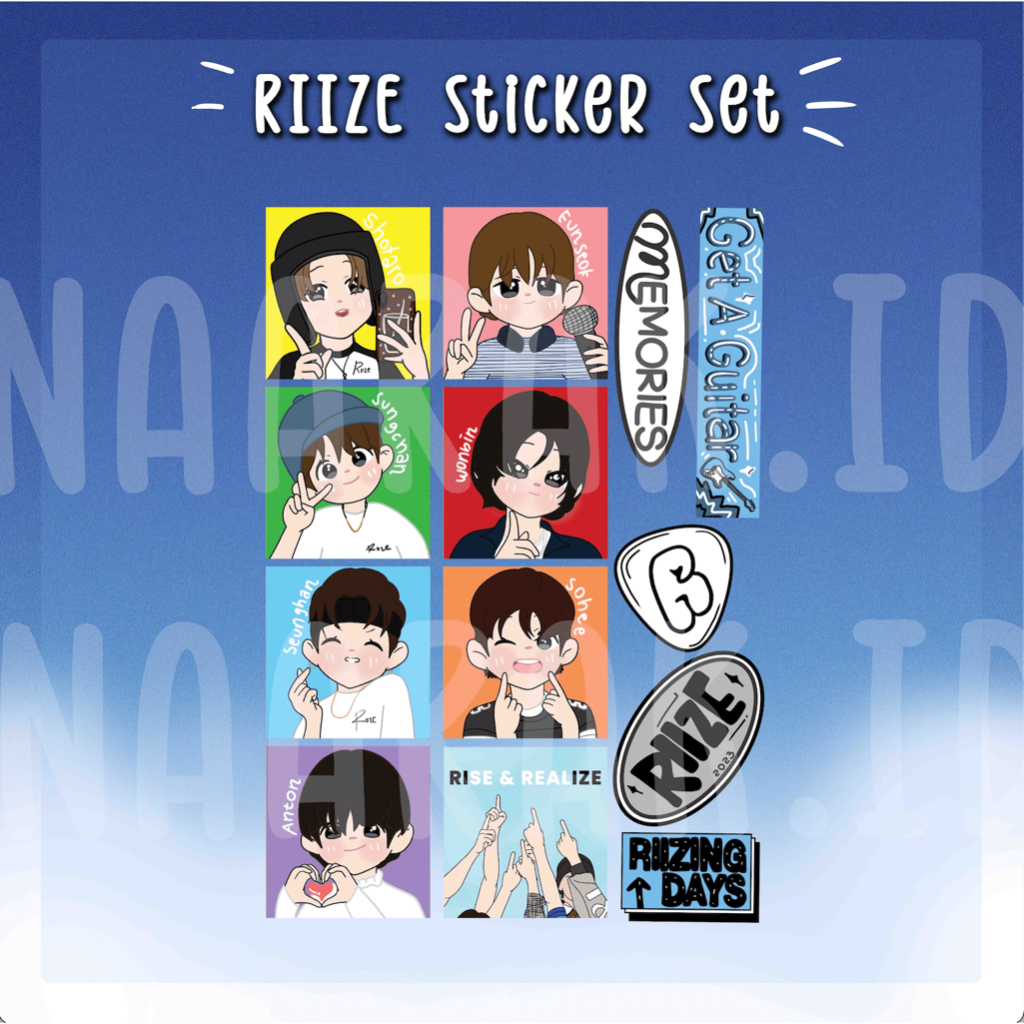 Jual RIIZE STICKER SET GET A GUITAR MEMORIES SIREN BRIIZE | Shopee ...