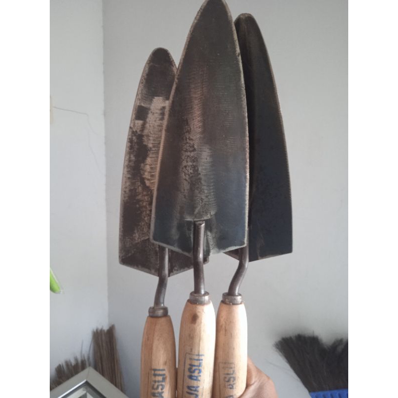 Jual 3pcs Sendok semen acian alat tukang bangunan sekop tembok acian ...