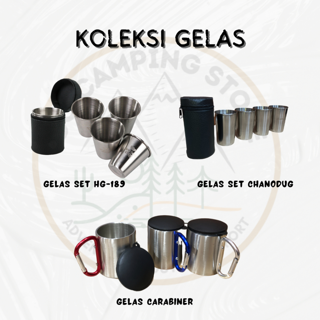 Jual KOLEKSI Gelas Outdoor / Gelas Set Stainless / Gelas Teh Gelas Kopi ...
