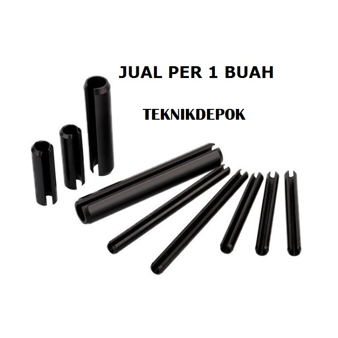 Jual Roll Pin C Hitam M 2.5 x 10 mm Selongsong Baut Baja Slotted Spring ...
