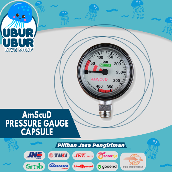 Jual AmScuD Pressure Gauge Capsule / Alat Pengukur Tekanan Tabung Selam ...
