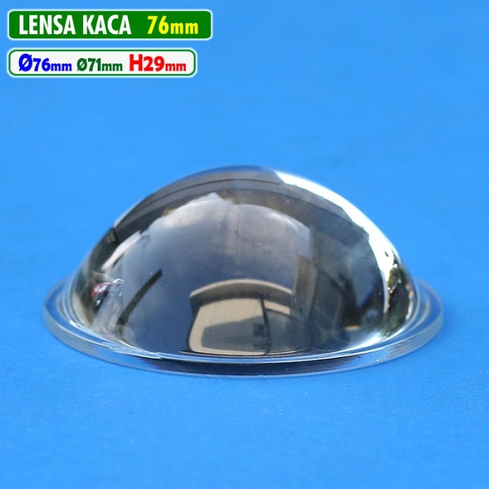 Jual Lensa Kaca 76mm Cembung Datar H.29 ID.71mm 3 Inch LED HPL MCP ...