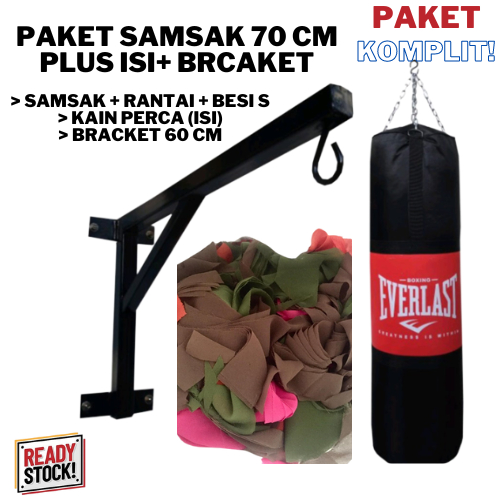 Jual PAKET KOMPLIT SAMSAK 70CM+ISI+BRACKET(gantungan)siap pakai-Sansak ...