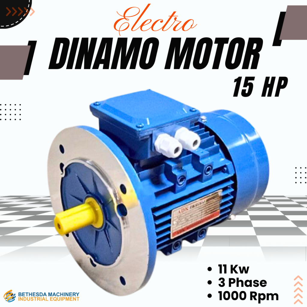 Jual Dinamo 15 HP 11 KW 1000 RPM Elektro Motor 3Phase Dinamo Motor 15HP ...