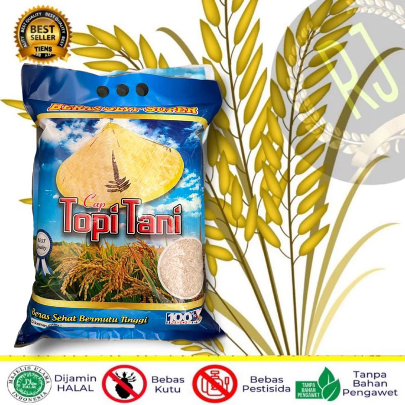 Jual RJ-BERAS PREMIUM TOPI TANI-5kg@2sak | Shopee Indonesia