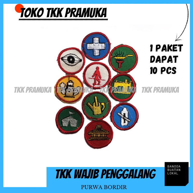 Jual Tkk wajib penggalang purwa bordir (1 paket dapat 10pcs) | Shopee Indonesia